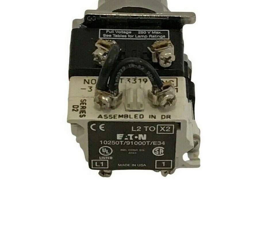 EATON 10250T297LGP2A Press Pilot Light Green,Eaton 10250T Pushbutton ...