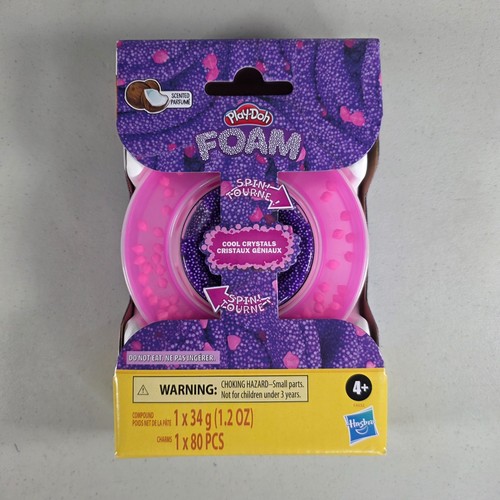 Play-Doh Foam Cool Crystals Play Dough Set Spin Pink Purple NEW Sealed ...