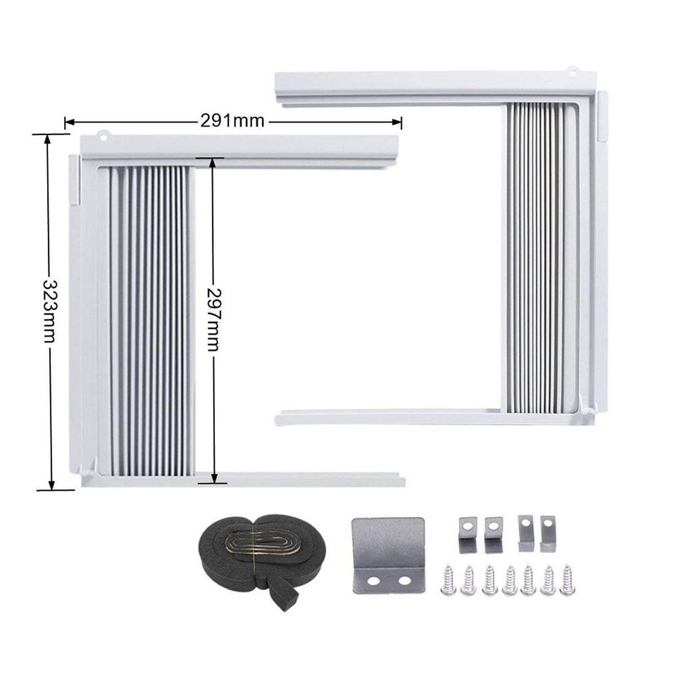 Window Side Panel Frame Kit Accordion Filler Kit Shockproof Low Noise ...