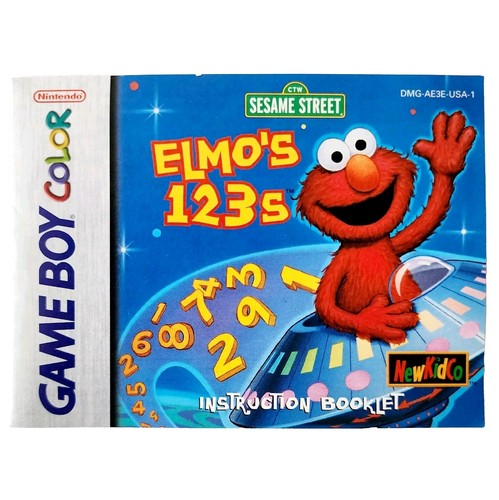 Nintendo Game Boy Color Elmo's 123 Instruction Manual 1998 Sesame ...