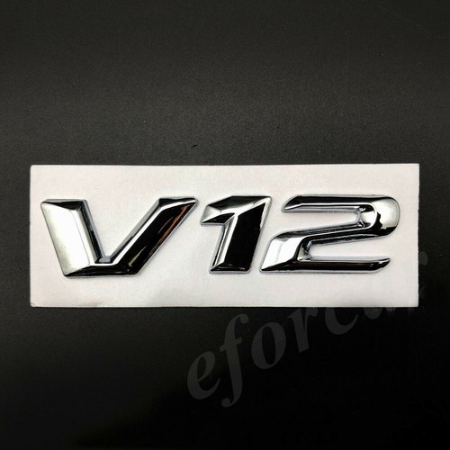 Metal Chrome V12 Car Side Emblem Badge Decal Stickers V8 Biturbo 4matic ...