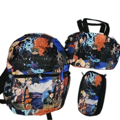 Naruto Backpack Insulated Lunch Bag And Pencil Pouch New With Tags | eBay