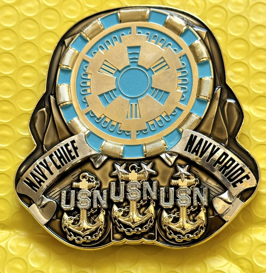 Navy Iron Man Disney Marvel Military Superhero Challenge Coin USN CPO ...