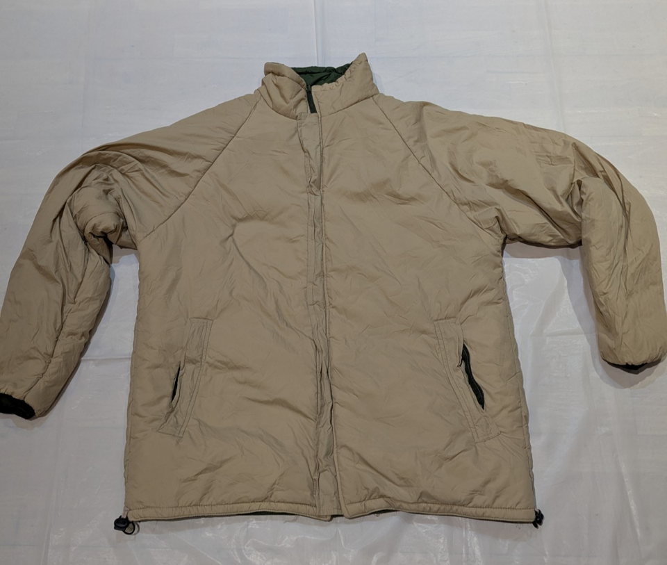 British Army Thermal Softie Jacket Reversible Olive Green / Sand | eBay