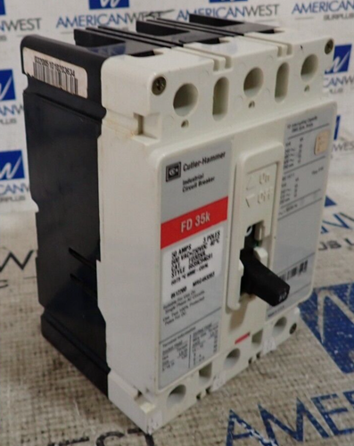 Cutler Hammer FD3050 50 Amp 600 VAC 3 Pole 35kA@480v Type FD Breaker ...