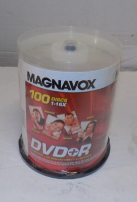 Magnavox 100 pack DVD+R 16X 4.7GB Blank DVDs New Factory Sealed | eBay