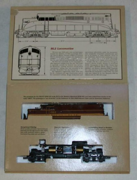 Proto 2000 Series Bl2 No 8697 Western Maryland HO Scale Locomotive for ...