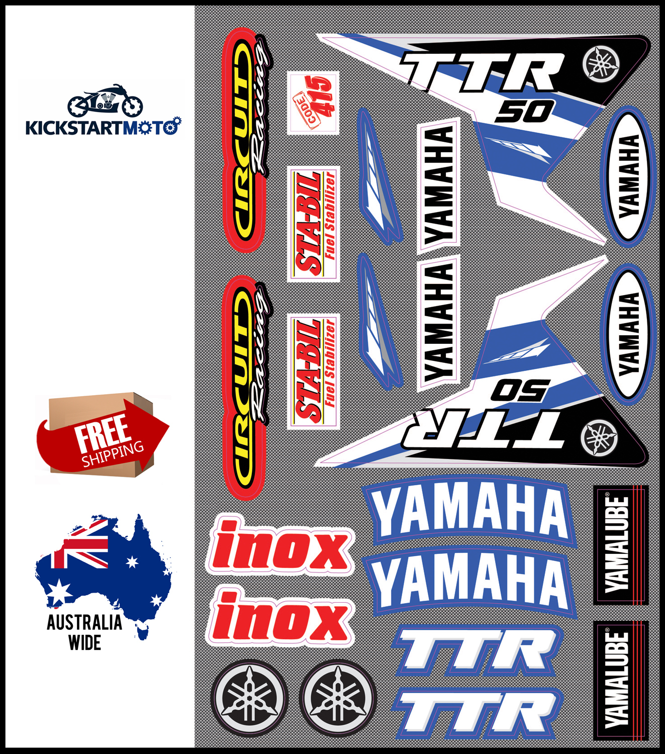 For Yamaha TTR50 Sticker Decal Kit TTR 50 Stickers | eBay Australia