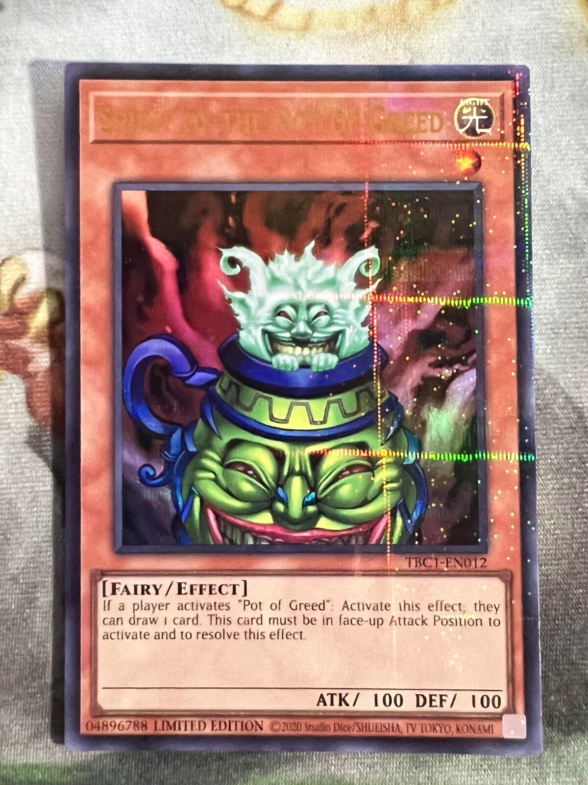 Spirit of the Pot of Greed TBC1-EN012 Ultra Rare YuGiOh | eBay