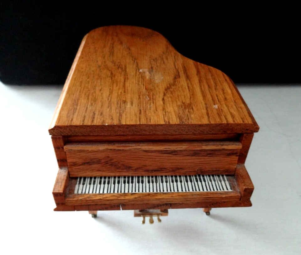 Vintage Nocturne Oak Wood Grain Grand Piano Music Box made in USA | eBay