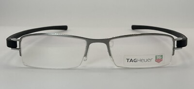 Authentic Tag Heuer TH 7203 France Frame Silver/Black Eyeglass Half-Rim ...