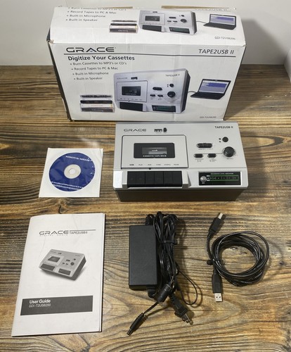 Tested/Works Grace Tape2USB II USB Transfer Digitize Cassette Tapes Mic ...