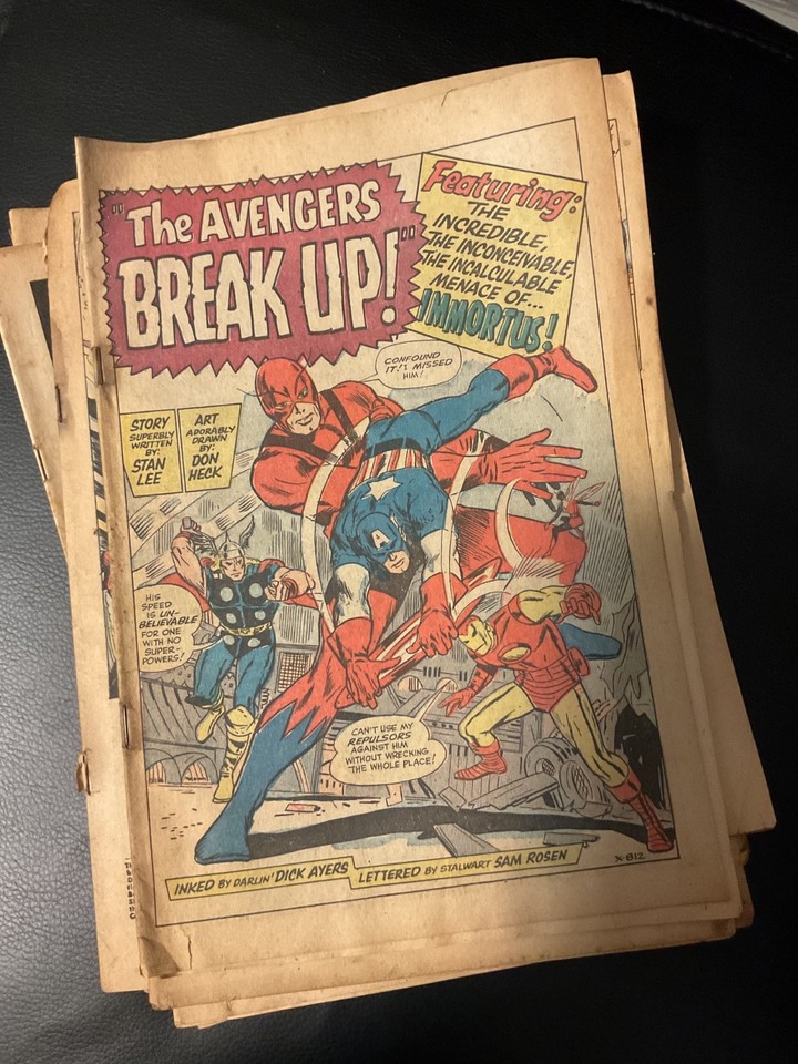 VINTAGE 1960’s Comic Book Lot NO COVERS Marvel / DC | eBay