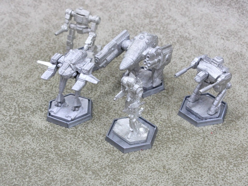 Battletech metal MECHS x5 unpainted Iron Wind Metals 30663 | eBay