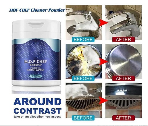 2023 New Mof Chef Cleaner Powder - 500g Heavy Oil Stain Powder Cleaner ...