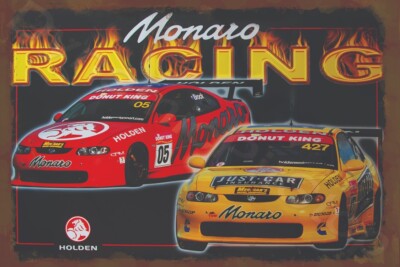 Holden Monaro Racing Rustic Tin Metal Sign Man cave Garage Australian ...