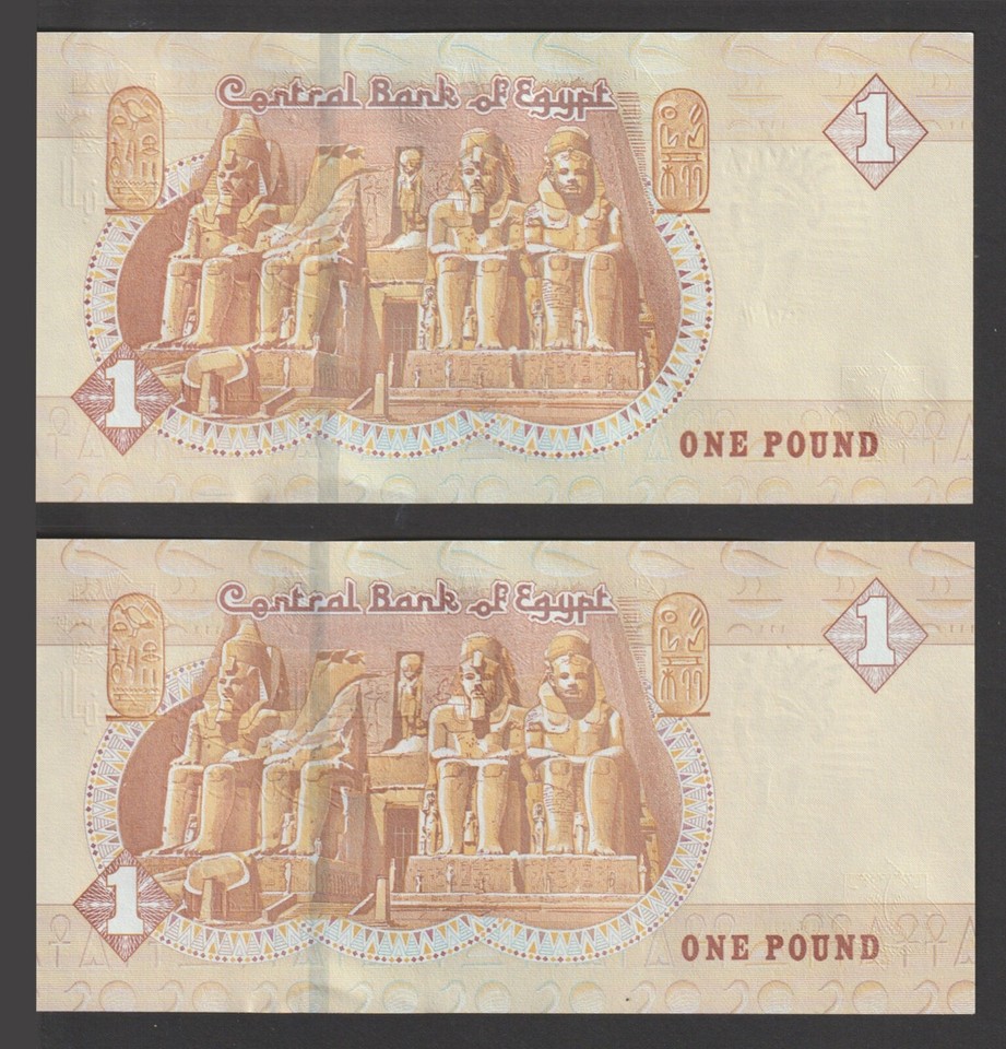 Egypt - 2021 - Normal & Space Out - 1 Pound - Pick-50 - Sign #24 - AMER ...