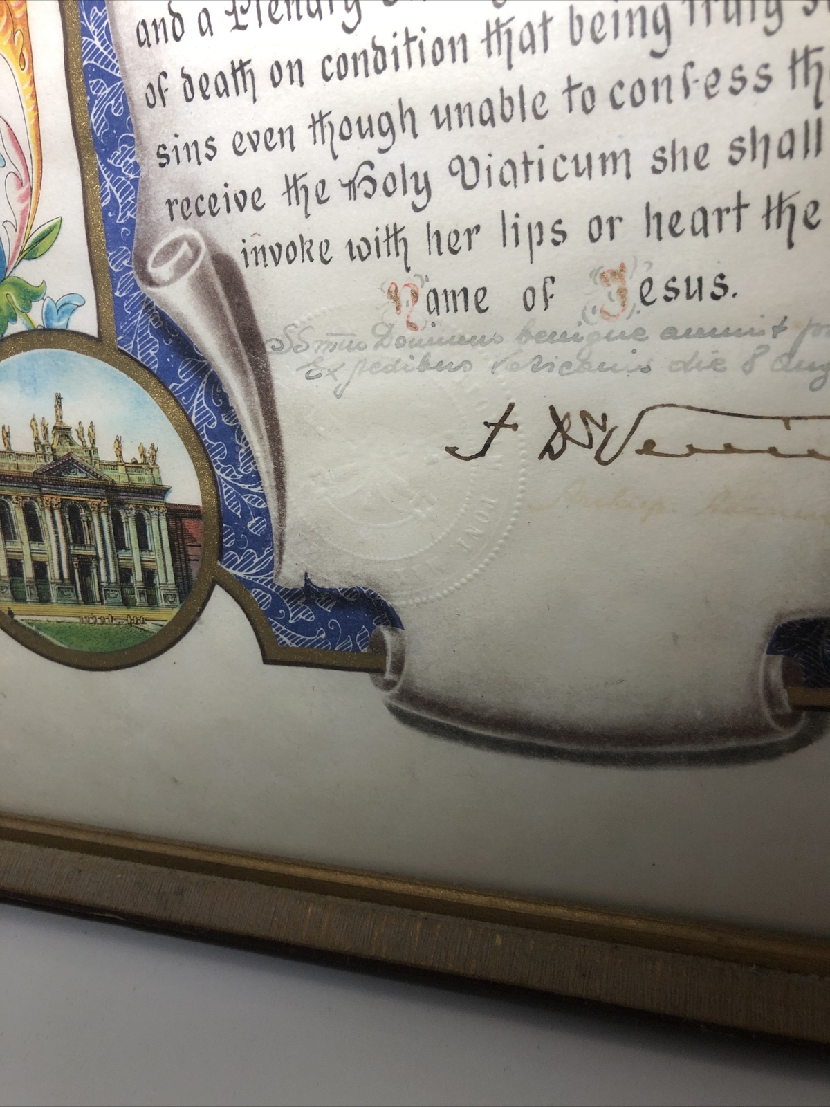 Vintage Pope Paul VI Apostolic Blessing Vatican Seal Signed 1963 ...