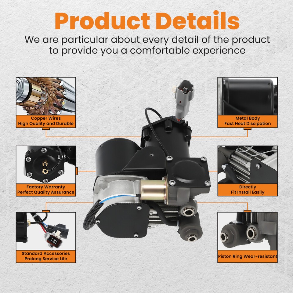 Air Compressor Pump For Land Rover Range Rover L322 LR025111 LR3 LR4 ...