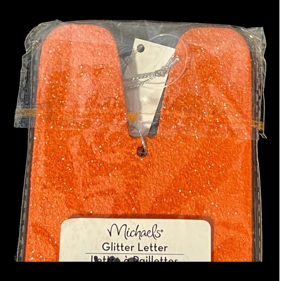 Michaels Glitter Letter - Orange “M” | eBay
