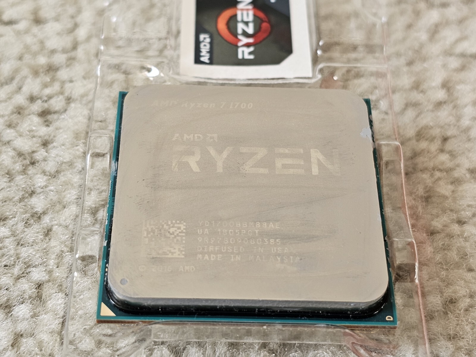 AMD Ryzen 7 1700 (8-Core/16-Thread CPU) | eBay