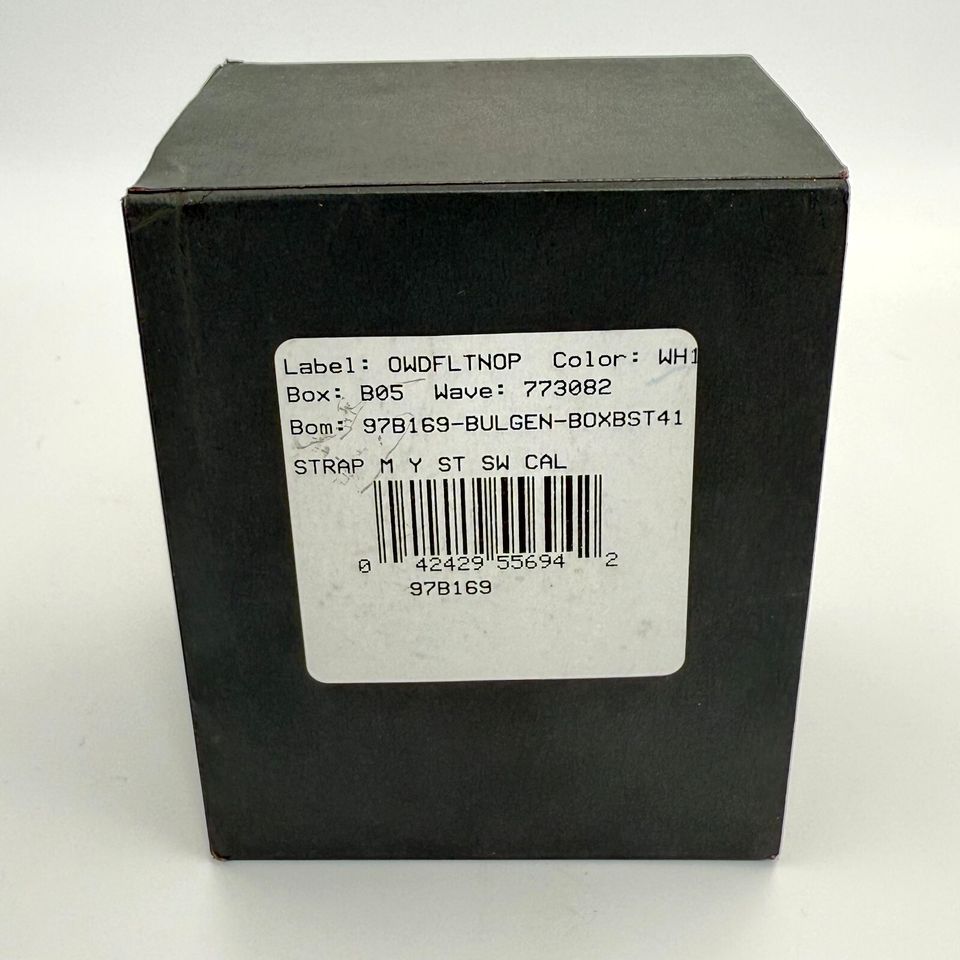 Bulova Wilton Classic 46mm White Dial Brown Leather Quartz Men's Watch ...