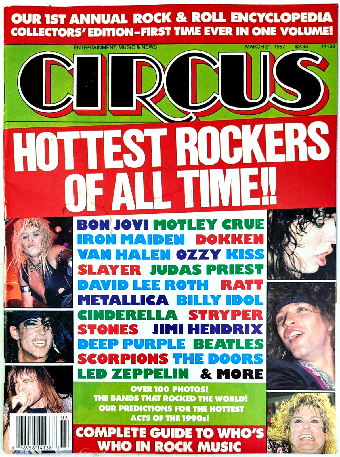 Circus Magazine March 1987 Motley Crue, Bon Jovi, Poison, Ratt ...
