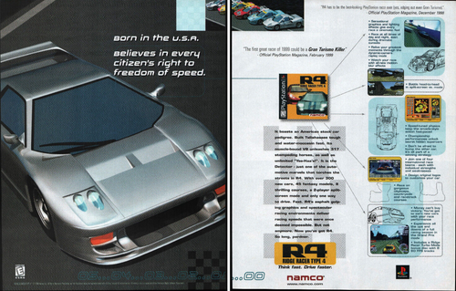 Ridge Racer Type 4 R4 2 Page - Video Game Print Ad / Poster Promo Art ...