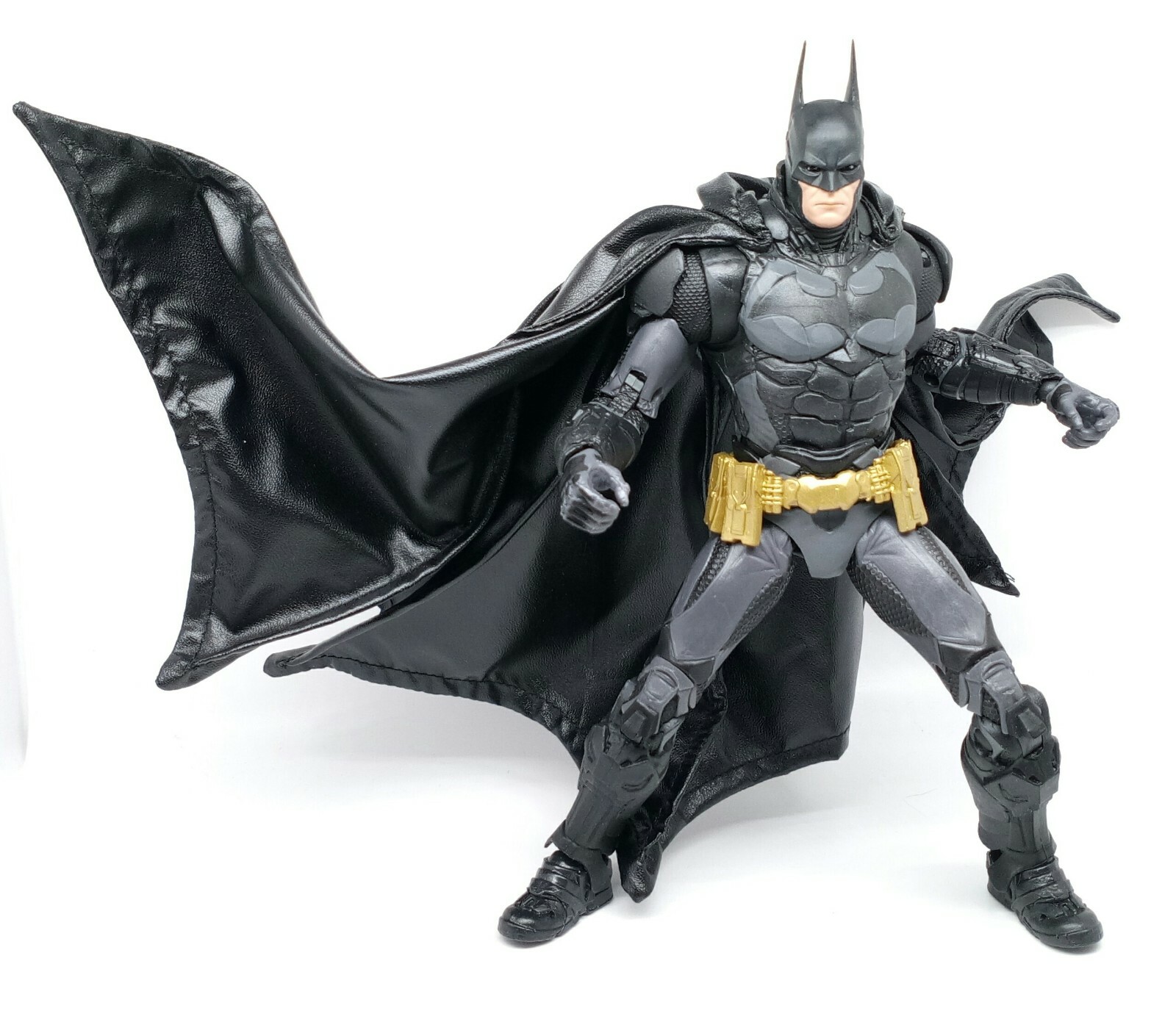 Black Faux Leather Cape for McFarlane Arkham Knight Batman | eBay