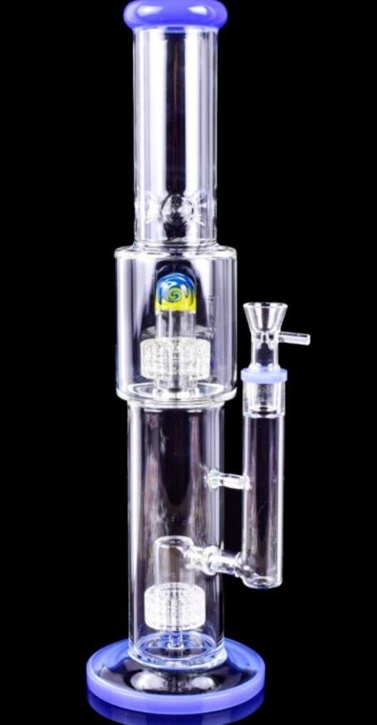 DOUBLE MATRIX PERC BONG/ RIG - BLUE RED OR GREEN | eBay