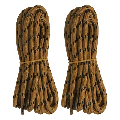 2pair 5mm Thick Heavy duty Round Hiking Work Boot Shoe laces Strings ...