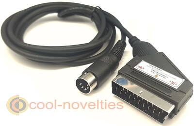 COMMODORE C64 / 64 / 128 SCART VIDEO CABLE / TV AV LEAD - 2 METRE ...