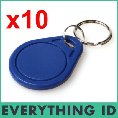 10 x UID CHANGEABLE MF CLASSIC 1K S50 KEY FOB MAGIC PROXMARK3 IC 14443 ...