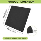 8 Pcs Adhesive Foam Padding Sheets 4” X 4” X 1/8”/3mm Thick,Black ...