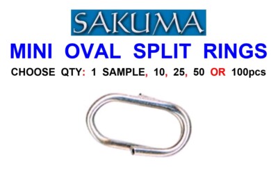SAKUMA MINI OVAL SPLIT RINGS COARSE SEA FISHING LINE EASY RIG FAST LINK ...