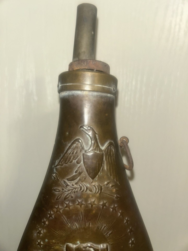 NICE! Batty Peace Flask Black POWDER FLASK US Military Dated 1854 | eBay