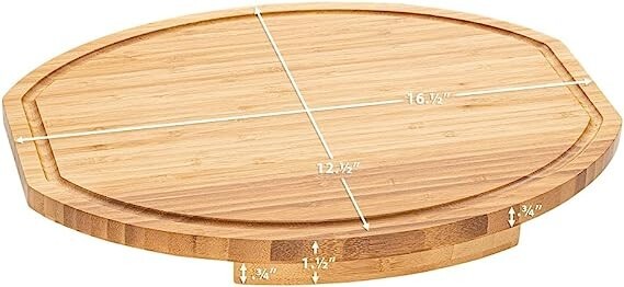 Crandek Corner Counter Cutting Board for Kitchen - Bamboo Wooden ...