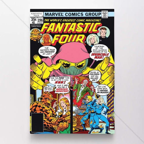 Fantastic Four #196 Poster Canvas F4 Marvel Comic Book Art Print | eBay