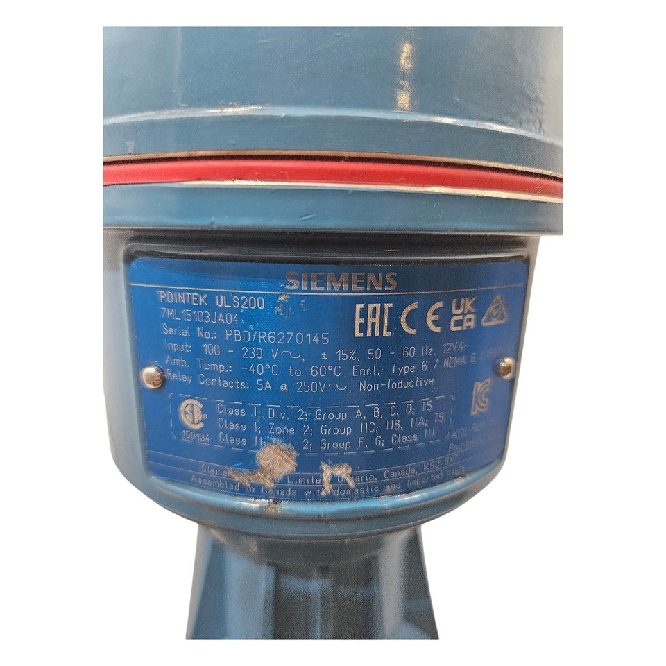 Interruptor De Nivel Ultrassonico Siemens Pointek ULS200 | eBay