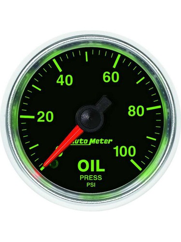 Auto Meter 2-1/16 Oil Pressure, 0-100 PSI, Mechanical, GS (3821) | eBay ...