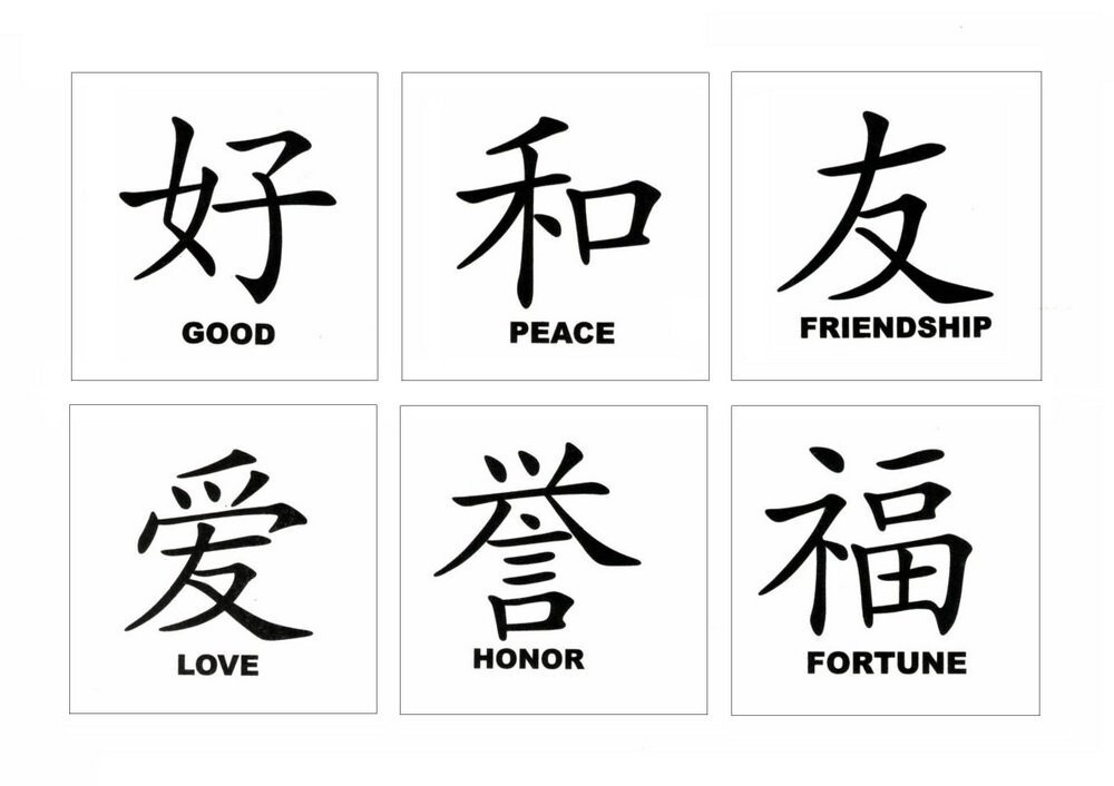 Chinese Symbols And Meanings Tattoos