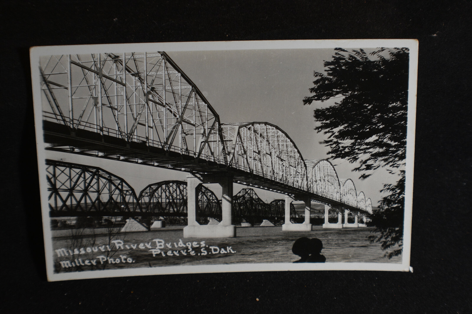 RPPC Missouri River Bridges, Pierre, SD Postcard - Miller Photo | eBay