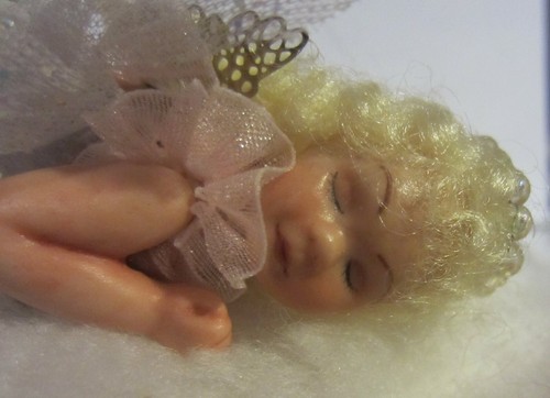 Vintage miniature hand crafted angel dolls laying on a cloud | eBay