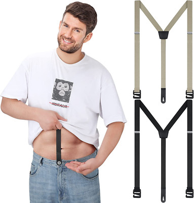 2 Pcs Hidden Suspenders for Men under the Shirt Suspenders Invisible ...