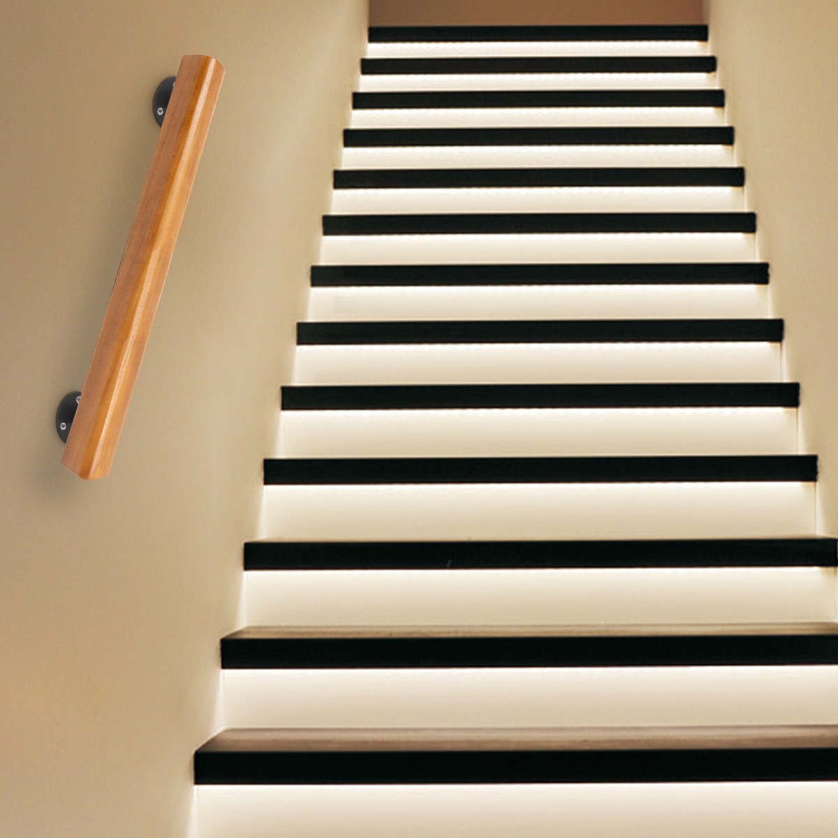 Interior Wall Mounted Railing VEVOR Stair Handrail 12ft Length Stair