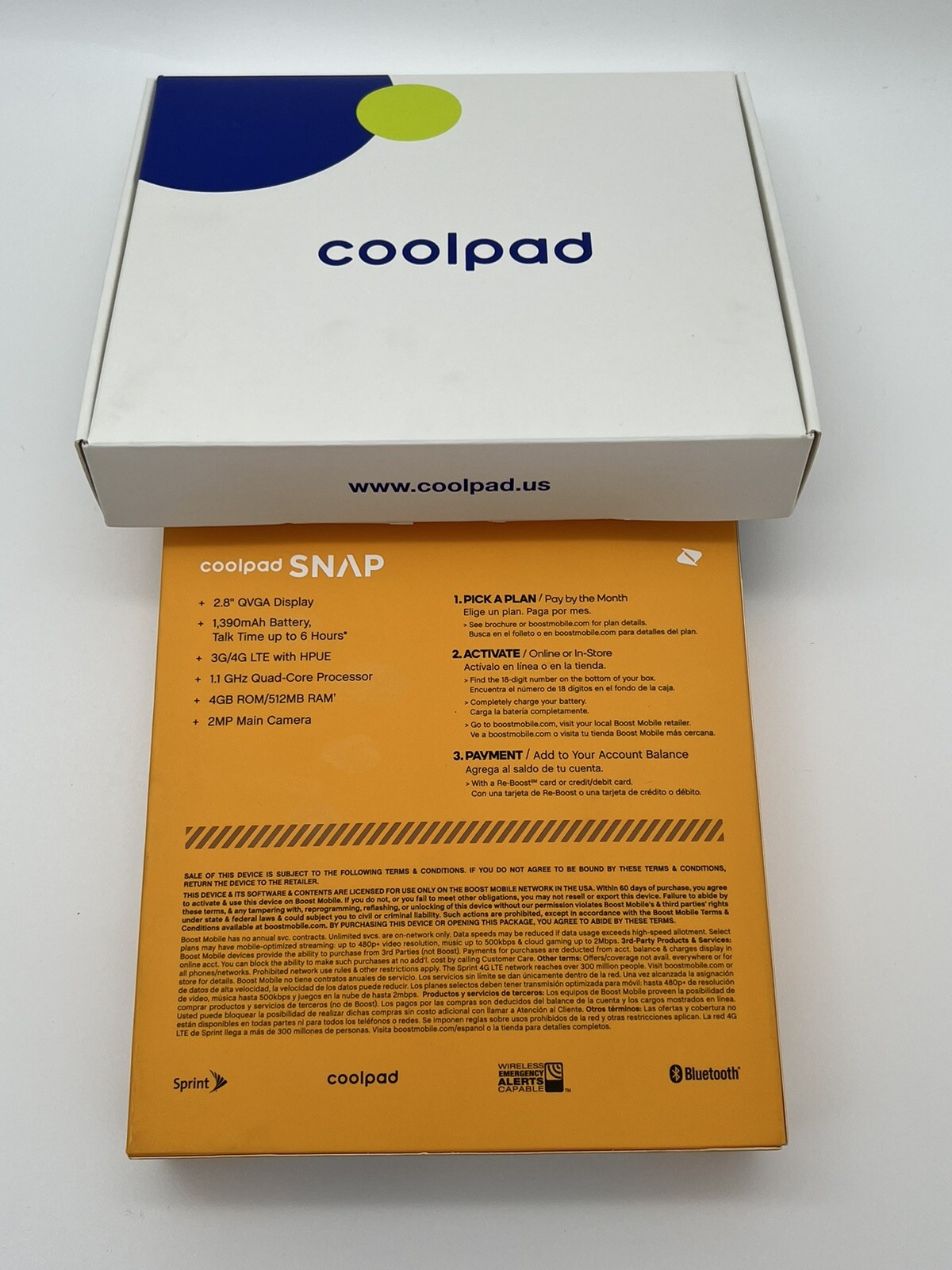 NEW - BOOST MOBILE Coolpad SNAP Flip Phone - 4G LTE SPRINT - Black | eBay