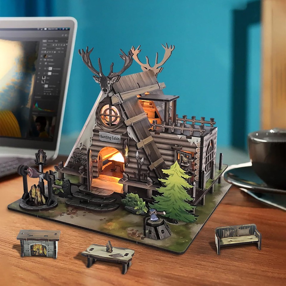 Model Kit Adult Miniature House Kit Doll Houses Book Nook DIY Kit | eBay