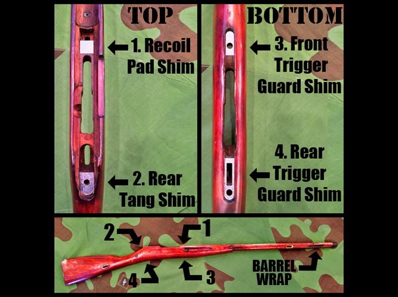 Accurizing Basic Shim Kit For Mosin Nagant M38 M44 91/30 PE PEM PU ...