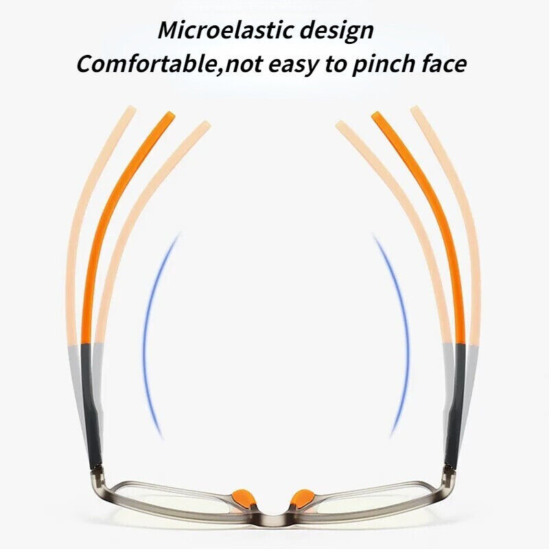 Men TR90 Anti-blue Light Square Reading Glasses Sport Lightweight ...