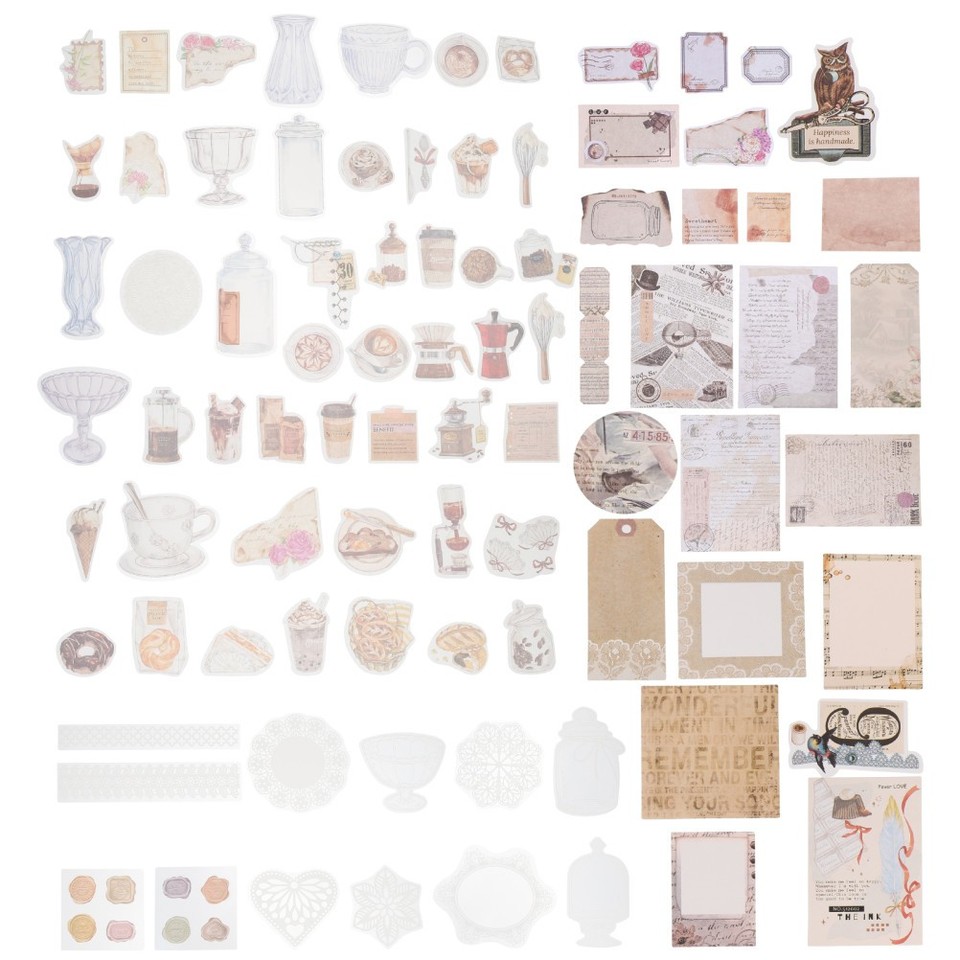 Vintage Stickers Scrapbooking Paper Retro Newspaper DIY Material | eBay ...